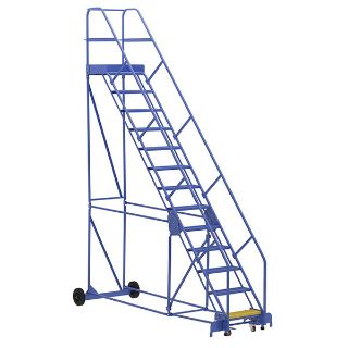Rolling Warehouse Ladders 12-16 Steps|Parallel Industrial