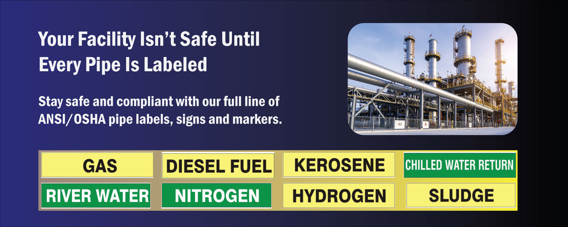 Pipe Labels | ANSI-Compliant Industrial Pipe Marking|Parallel Industrial